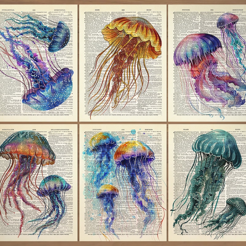 Jellyfish Art Print - Etsy