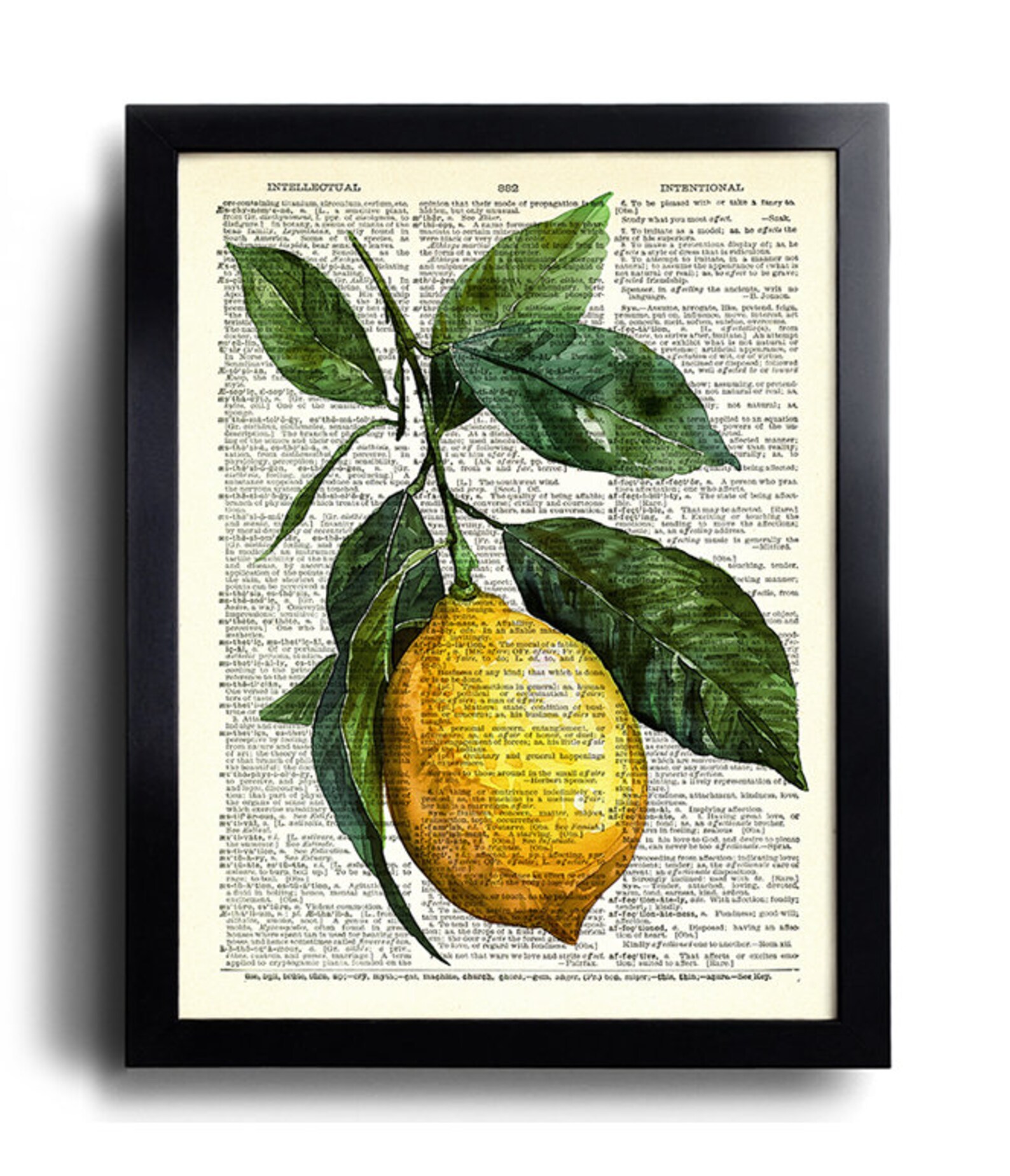 Lemon Print Set of 6 Lemon Fruit Wall Art Lemon Poster Lemon Painting ...