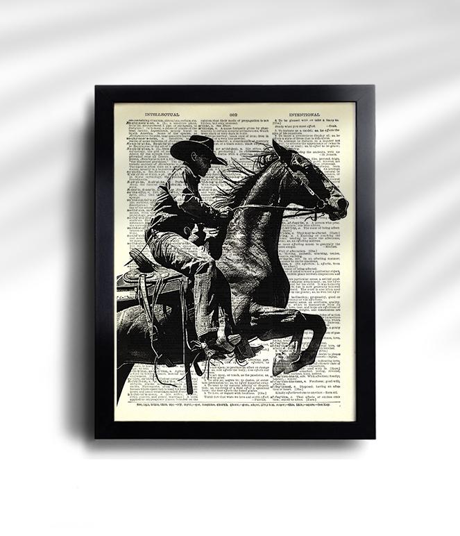 Cowboy Print Set of 6 Cowboy Poster Cowboy Wall Art Cowboy Art Print ...