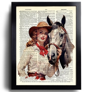 Cowgirl Print Set of 6 Cowgirl Poster Vintage Cowboy Wall Art Cowboy ...
