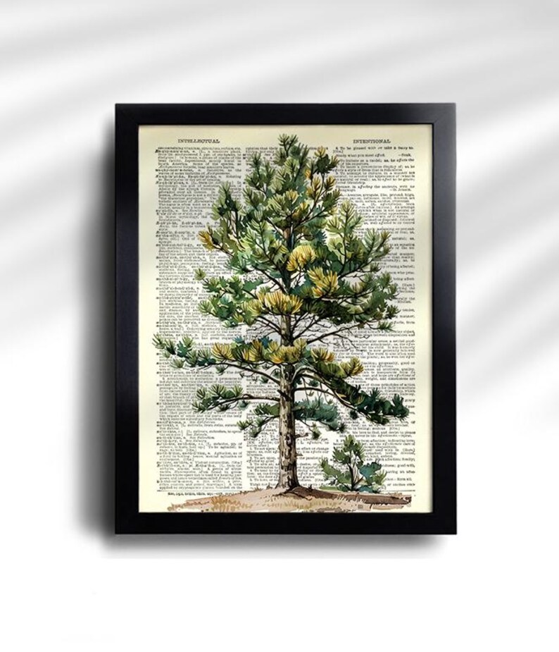 Pine Tree Print Set of 6 Pine Poster Pine Cone Print Forest Art Country ...