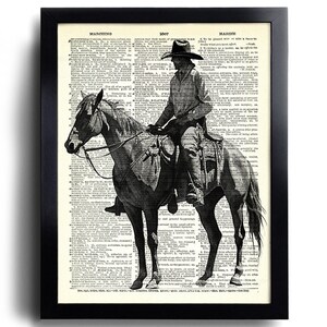 Cowboy Print Set of 8 Cowboy Poster Cowboy Wall Art Cowboy Art Print ...
