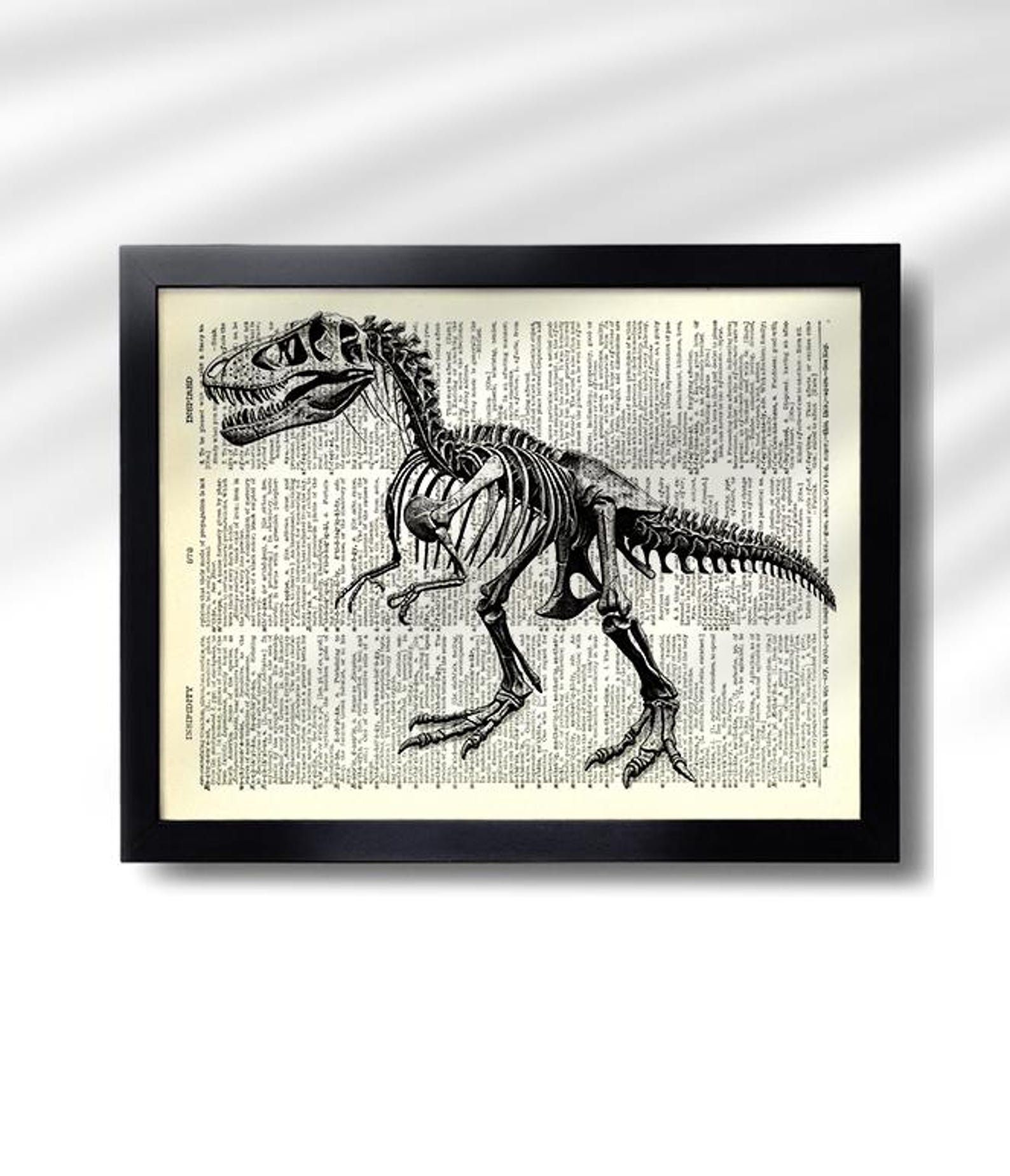 Dinosaur Print Set of 5 Dinosaur Skeleton Poster Dinosaur Decor ...