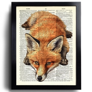 Fox Art Print Set of 6 Fox Wall Art Fox Poster Fox Painting Fox ...