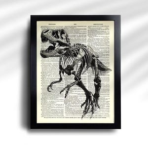 Dinosaur Print Set of 5 Dinosaur Skeleton Poster Dinosaur Decor ...