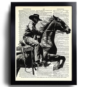 Cowboy Print Set of 6 Cowboy Poster Cowboy Wall Art Cowboy Art Print ...