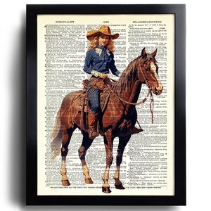 Cowgirl Print Set of 6 Cowgirl Poster Vintage Cowboy Wall Art Cowboy ...