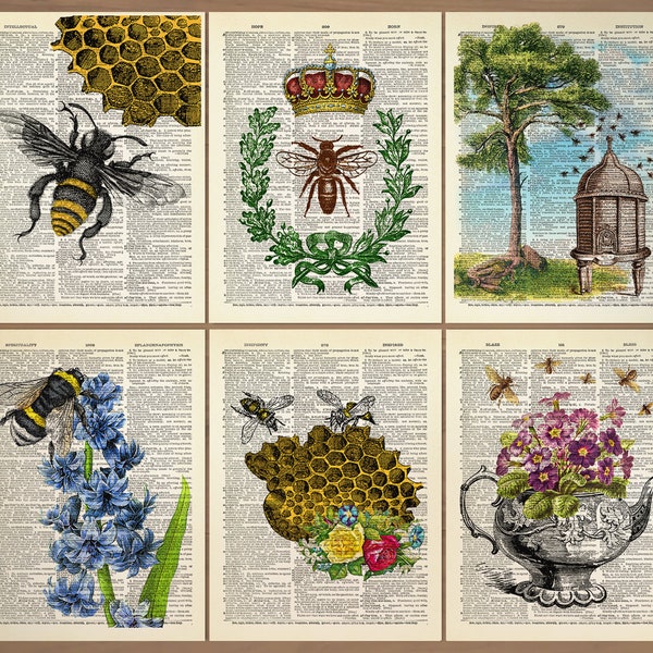 Bee Art Print - Etsy