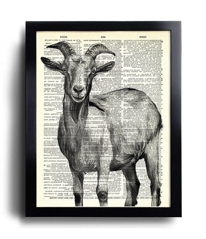 Goat Print Set of 5 Goat Poster Goat Painting Goat Art Print Goat Gifts ...