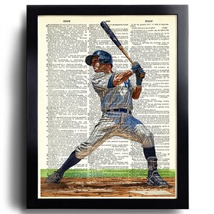 Baseball Print Set of 5 Baseball Poster Vintage Baseball Wall Decor ...