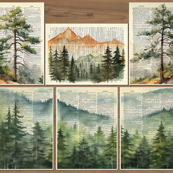 Pine Tree Poster - Etsy