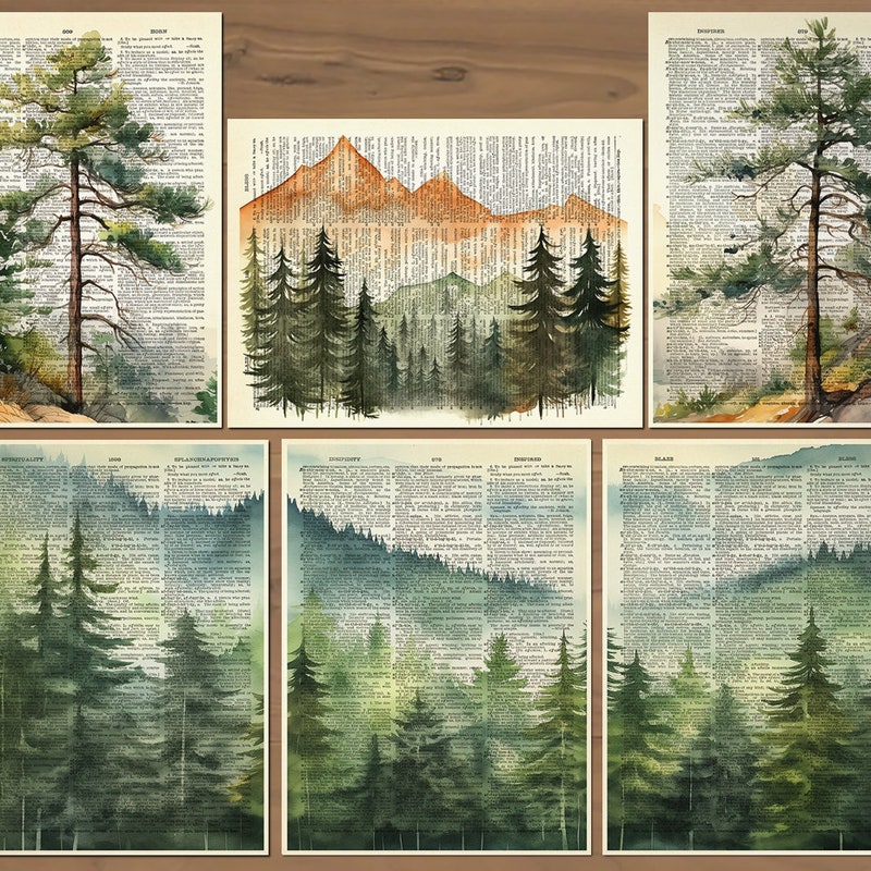 Pine Tree Poster - Etsy