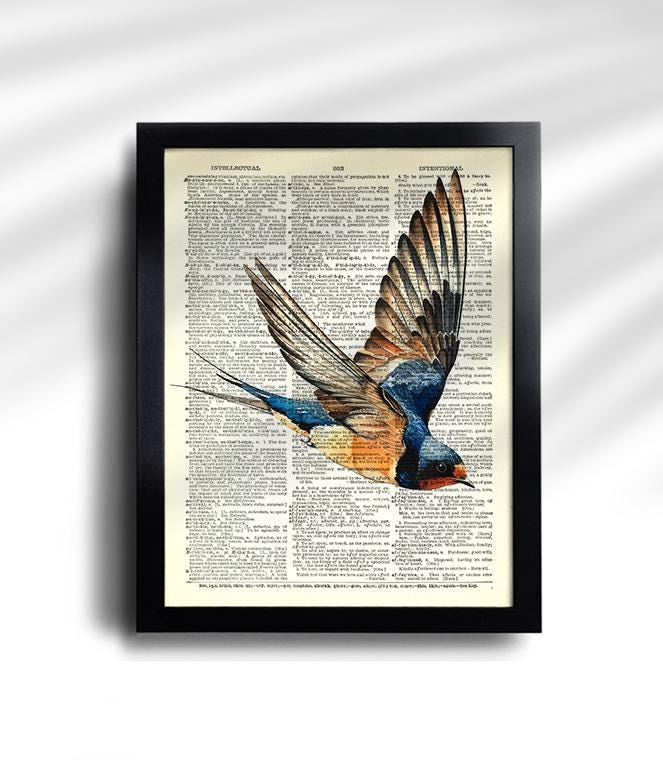 Swallow Print Set of 5 Swallow Poster Swallow Bird Print Swallow Wall ...