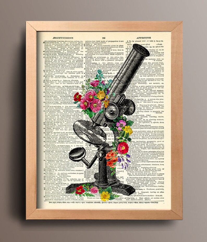 Microscope Art Print Antique Microscope Poster Medical - Etsy