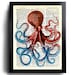 Octopus Print Set of 5 Octopus Poster Octopus Prints Squid Gift Set ...