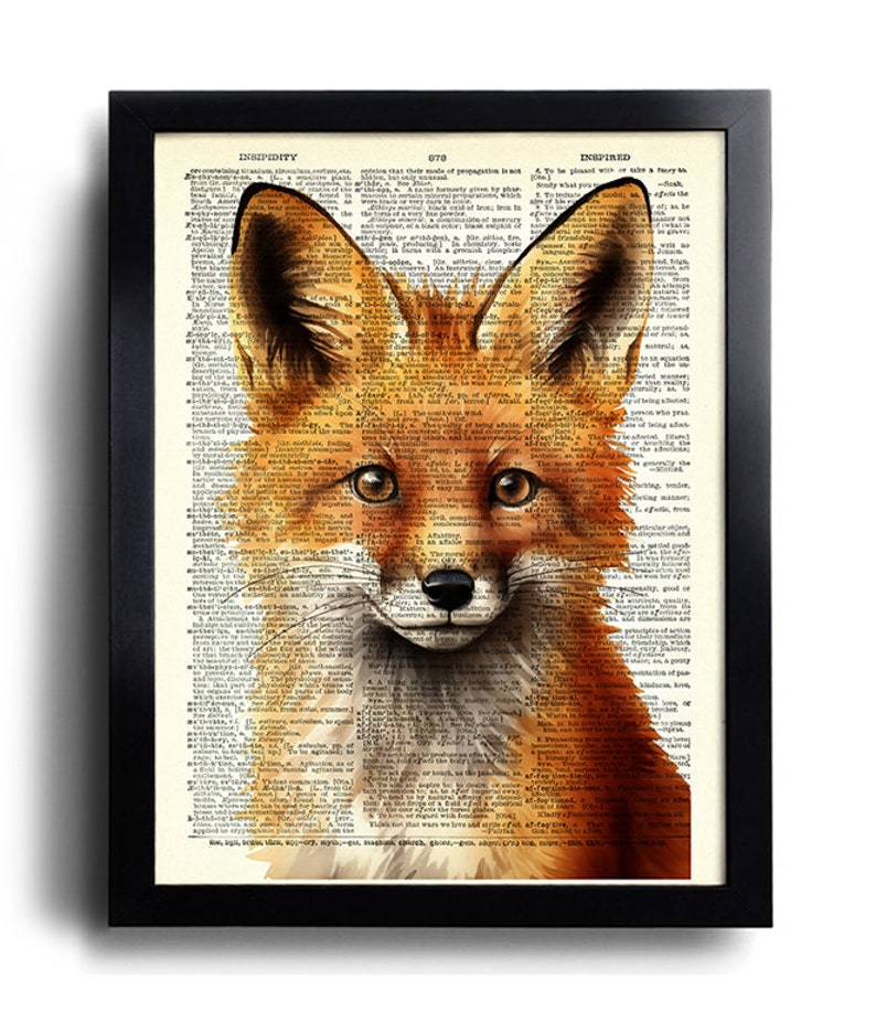Fox Art Print Set of 6 Fox Wall Art Fox Poster Fox Painting Fox ...