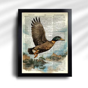 Mallard Duck Art Print Set of 7 Ducks Wall Art Ducks Painting Ducks ...