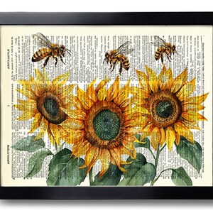 Bee Print Set of 7 Prints Bee Poster Bee Farmhouse Decor Bumble Bee Art ...