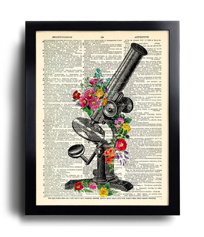 Microscope Art Print Antique Microscope Poster Medical - Etsy