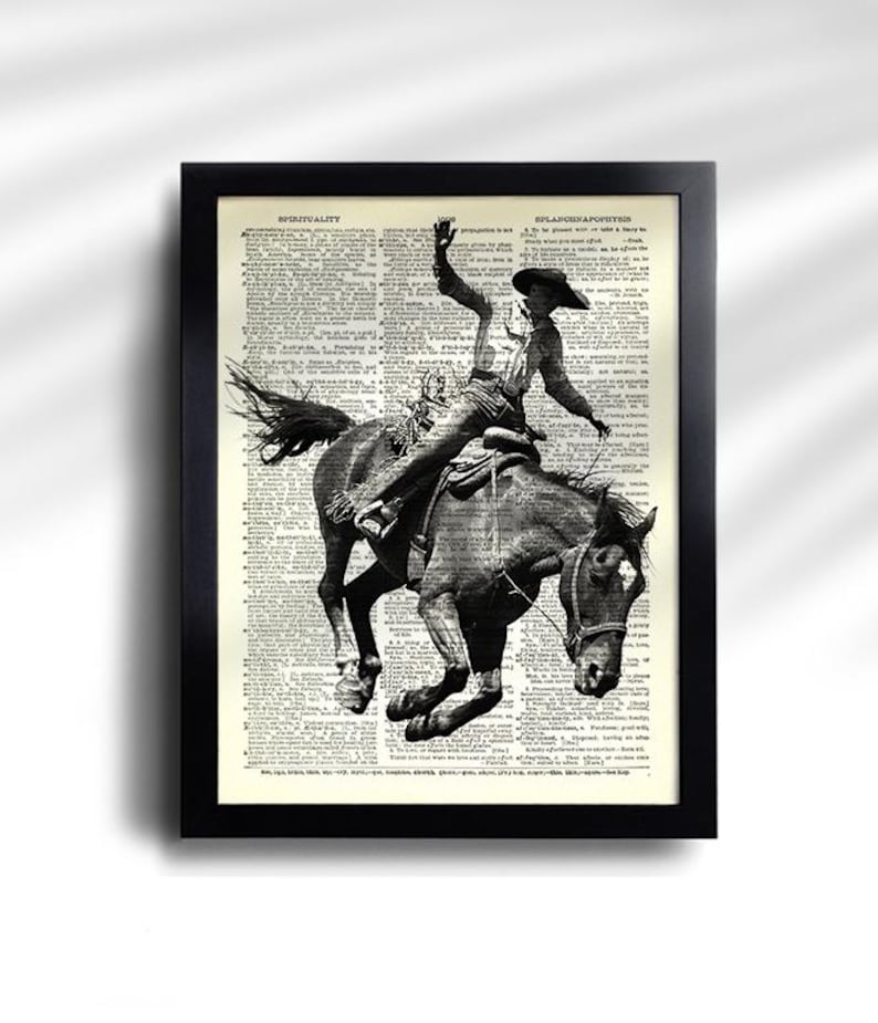Cowboy Print Set of 6 Cowboy Poster Cowboy Wall Art Cowboy Art Print ...