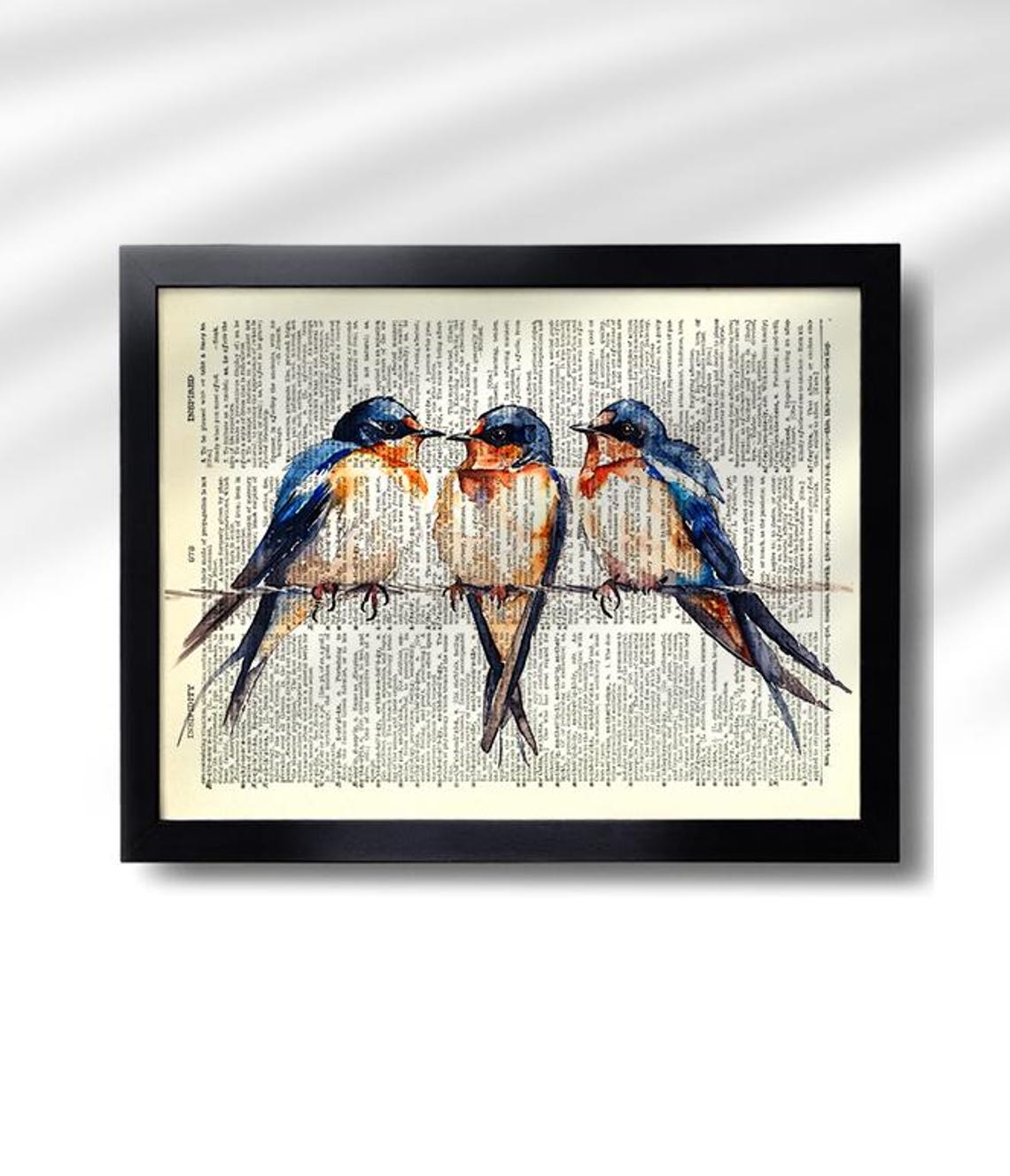 Swallow Print Set of 5 Swallow Poster Swallow Bird Print Swallow Wall ...