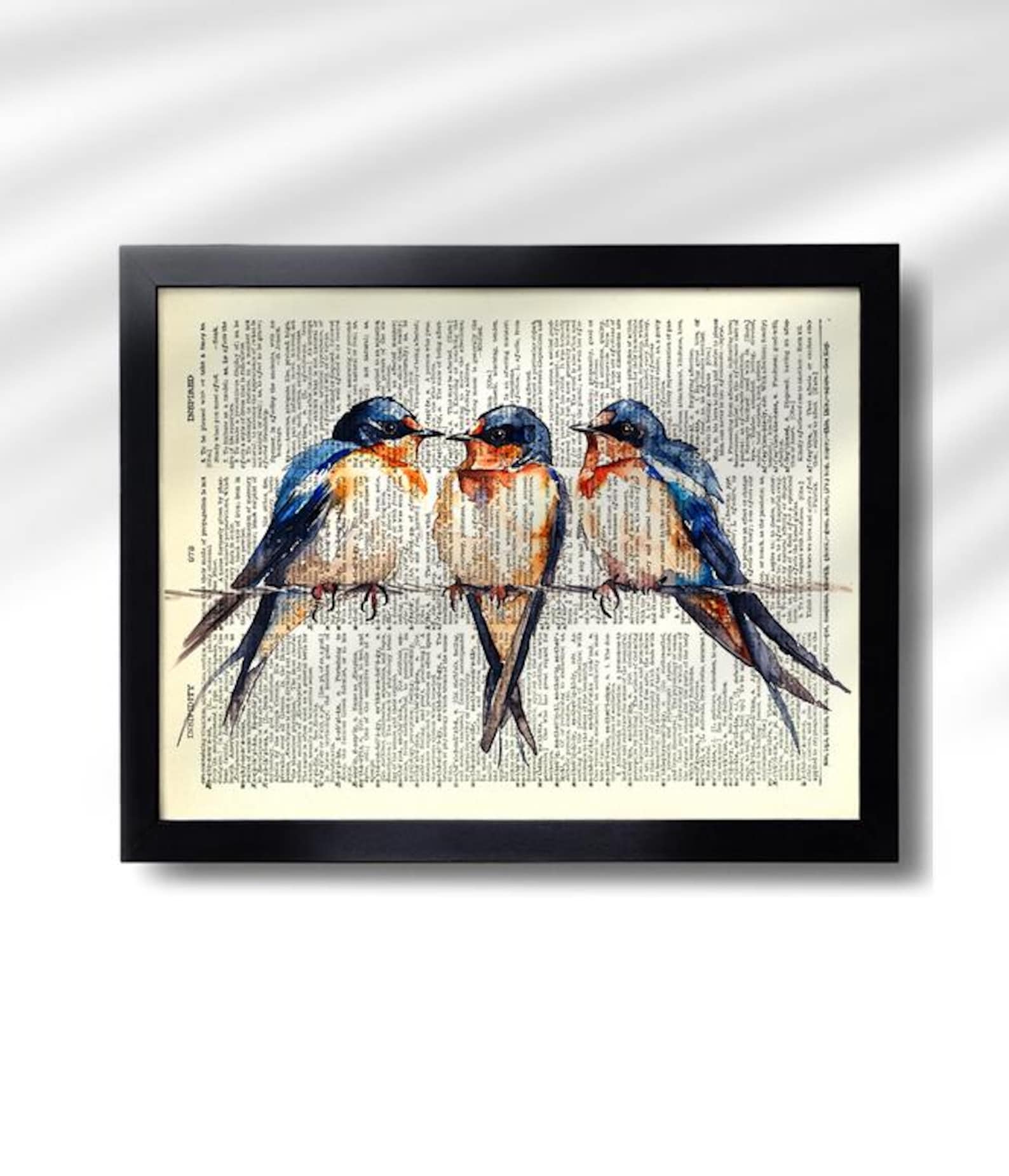 Swallow Print Set of 5 Swallow Poster Swallow Bird Print Swallow Wall ...