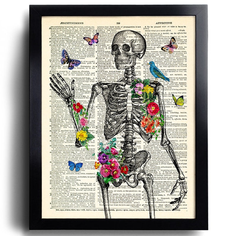 Skeleton Poster - Etsy