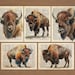 Buffalo Print Set of 5 Buffalo Poster Set Buffalo Painting Art Print ...