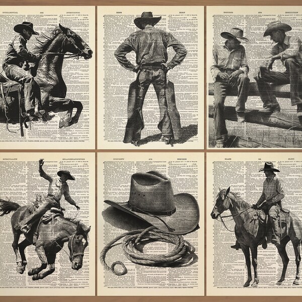 Cowboy Wall Art - Etsy