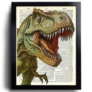 Dinosaur Print Set of 6 Prints Dinosaur Poster Dinosaur Decor Dinosaur ...