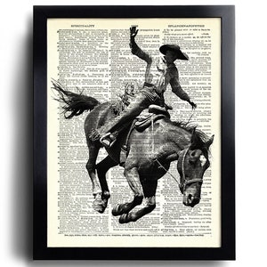 Cowboy Print Set of 6 Cowboy Poster Cowboy Wall Art Cowboy Art Print ...