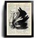 Hand Shadow Rabbit Art Print Dictionary Page, Decorative Artwork ...
