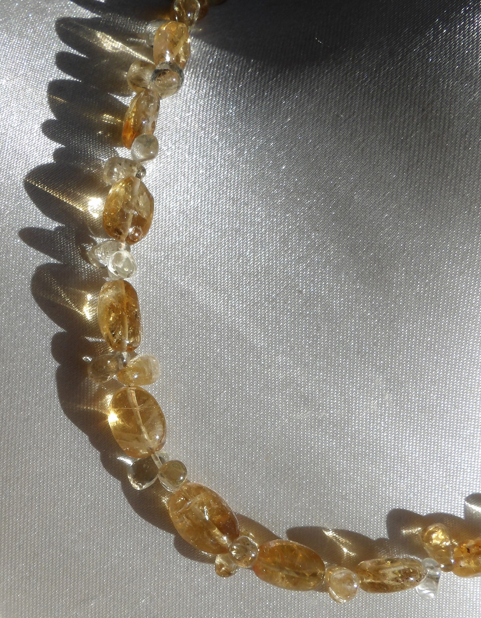 Collier en citrine or - Etsy France