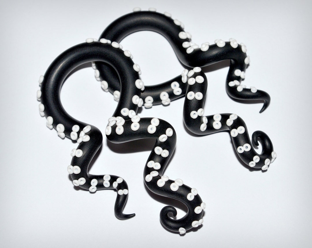 Octopus Tentacles Earrings Fakers Faux Gauges Earrings for Stretched ...