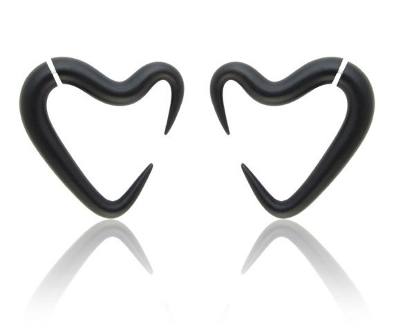 Valentines Day Heart Earrings Romantic Fake Gauges and Ear - Etsy