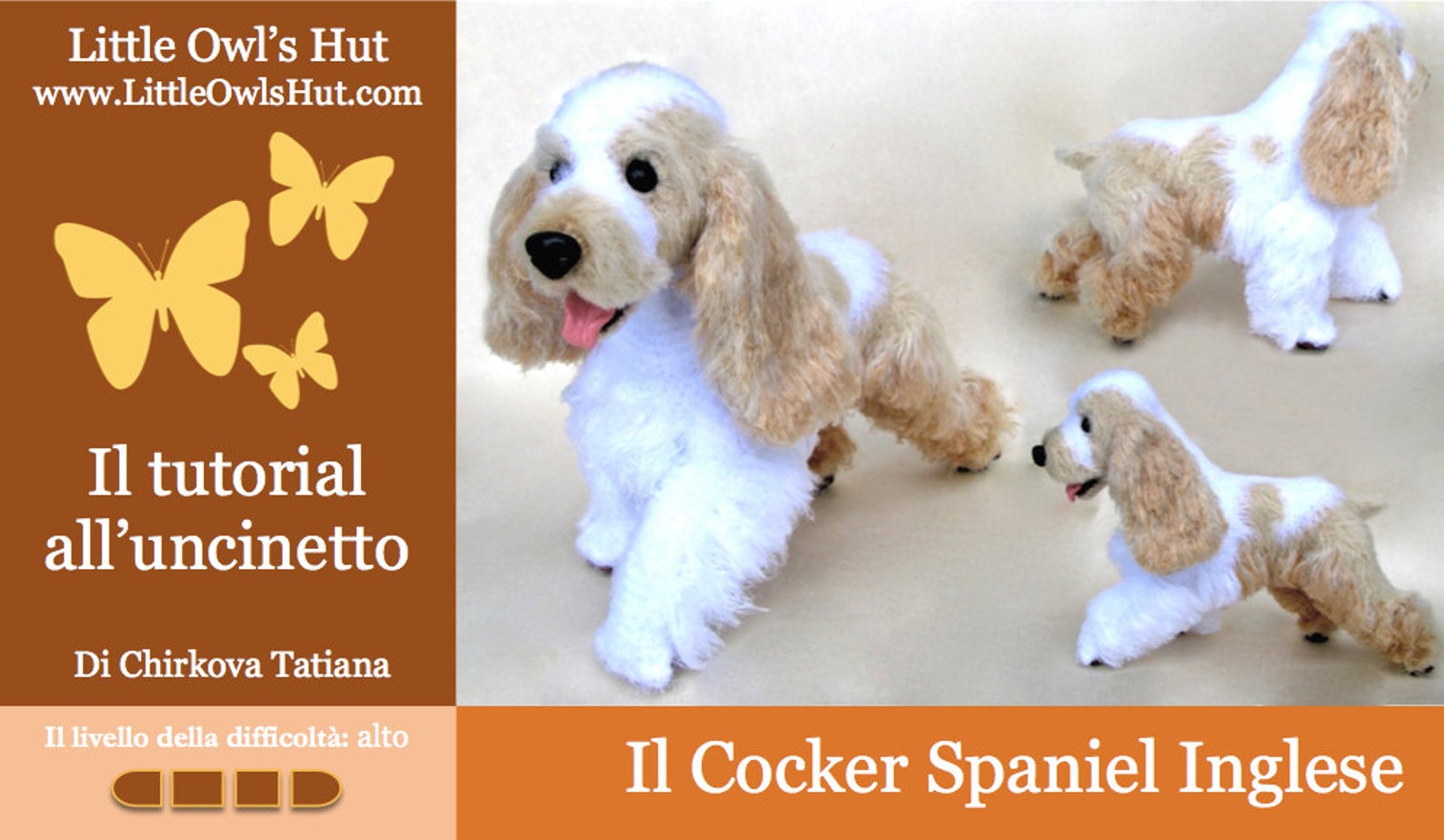 104IT the English Cocker Spaniel Crochet Tutorial. Amigurumi Toy PDF by ...