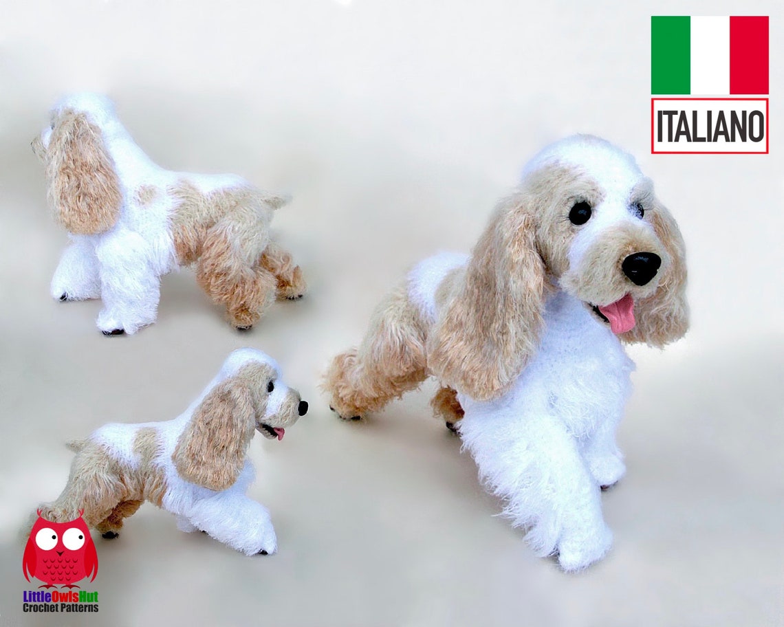 104IT the English Cocker Spaniel Crochet Tutorial. Amigurumi Toy PDF by ...