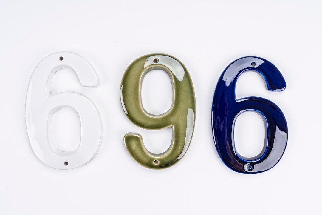 Ceramic Hand-made House Numbers 15 Cm - Etsy