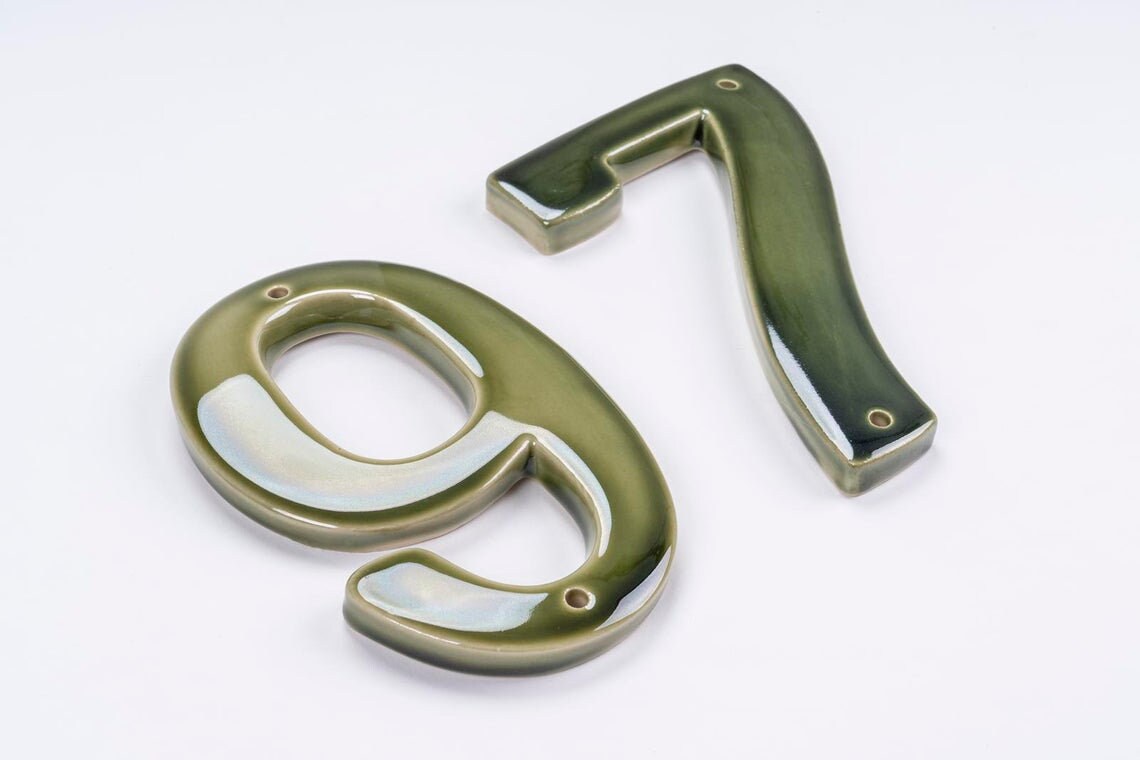 Ceramic Hand-made House Numbers - Etsy