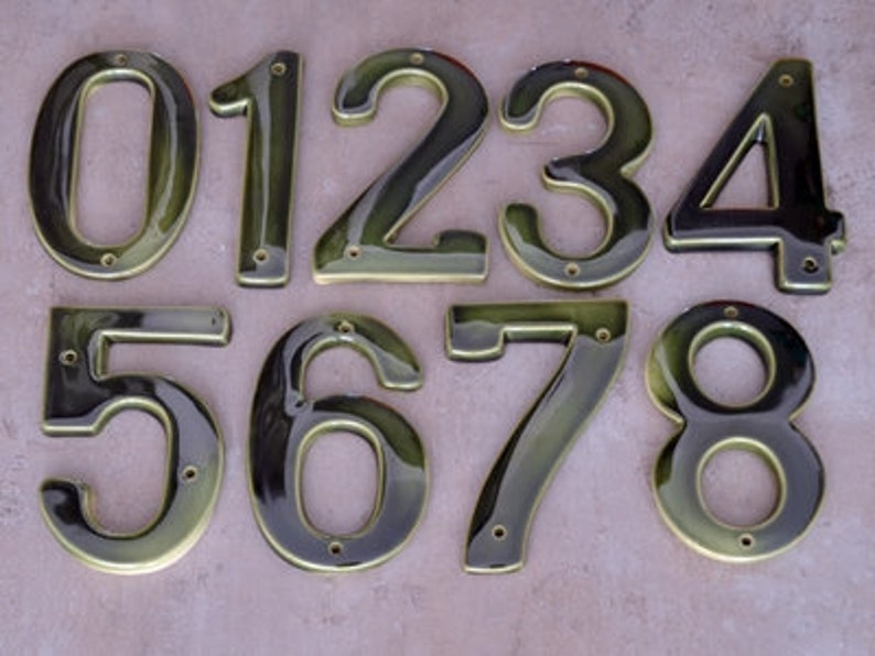 Ceramic Hand-made House Numbers | Etsy