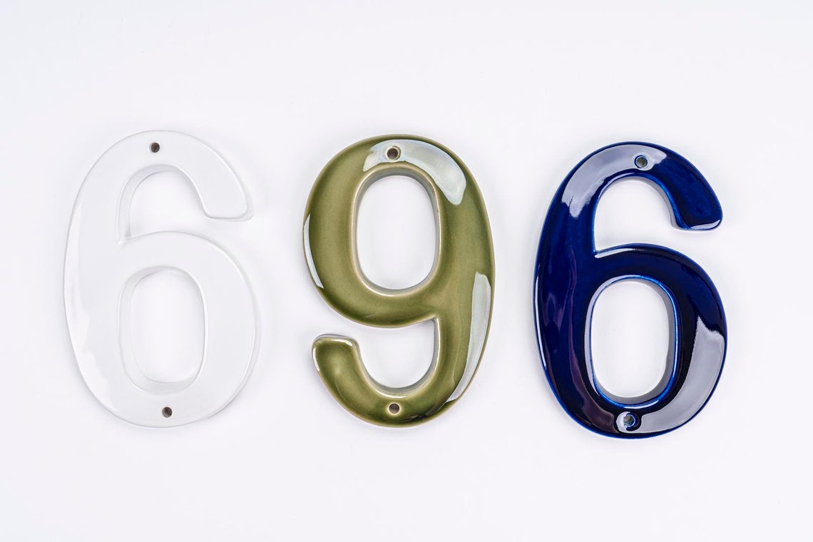 Ceramic Hand-made House Numbers | Etsy