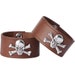 Leather Wrist Cuffs With Skull and Crossbones - Pirate Wrist Cuffs - # ...