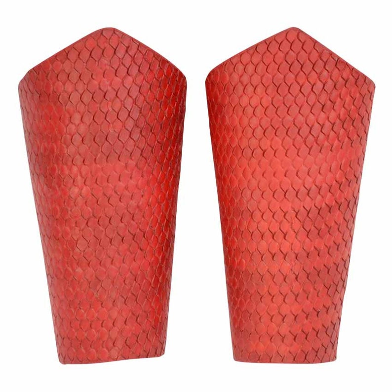 Dragon Scale Arm Bracers Medieval Leather Bracers Leather | Etsy