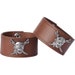 Leather Wrist Cuffs With Pirate Skull Pirate Accessory DK6019-12 - Etsy