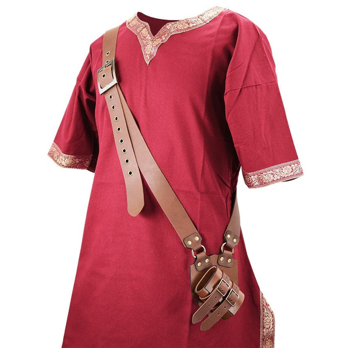 Medieval Leather Baldric LARP Baldric DK2040 - Etsy