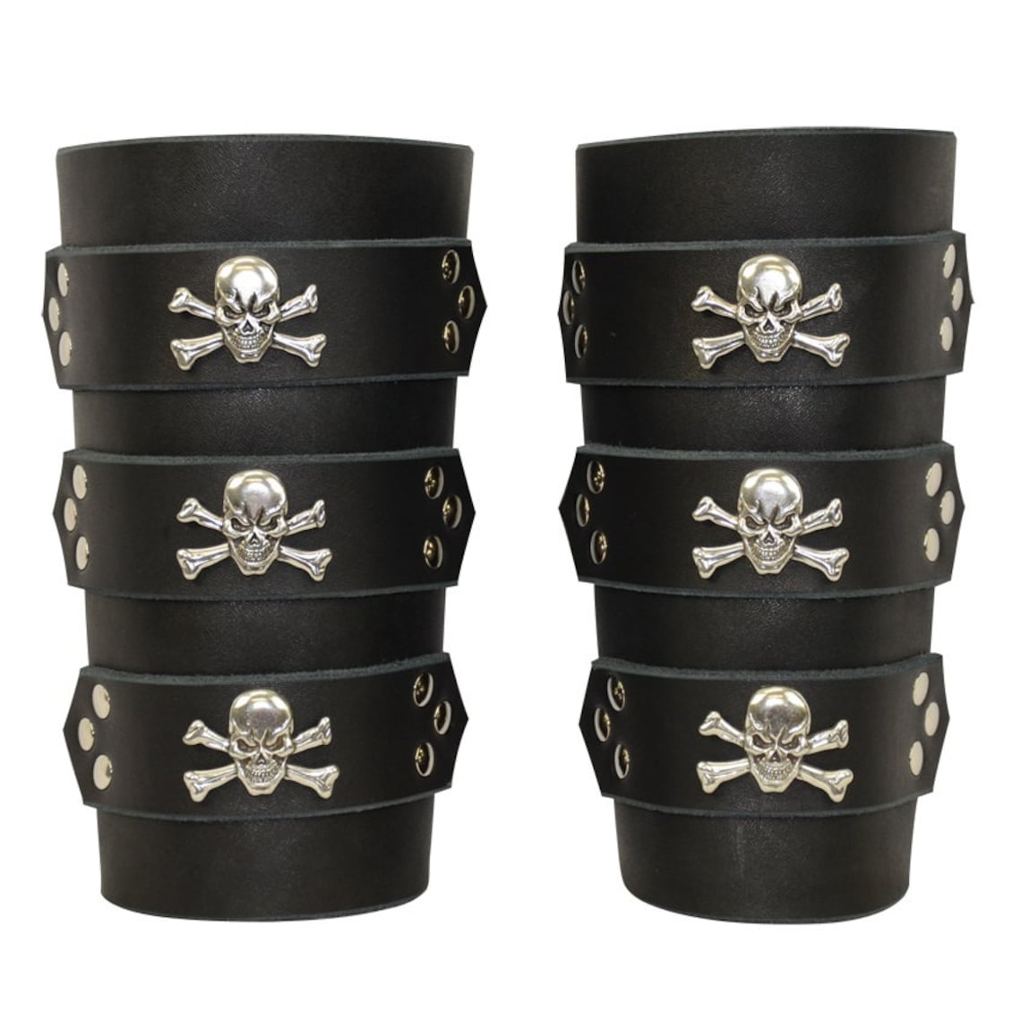 Jolly Roger Pirate Bracers Skull and Cross Bones Bracers - Etsy