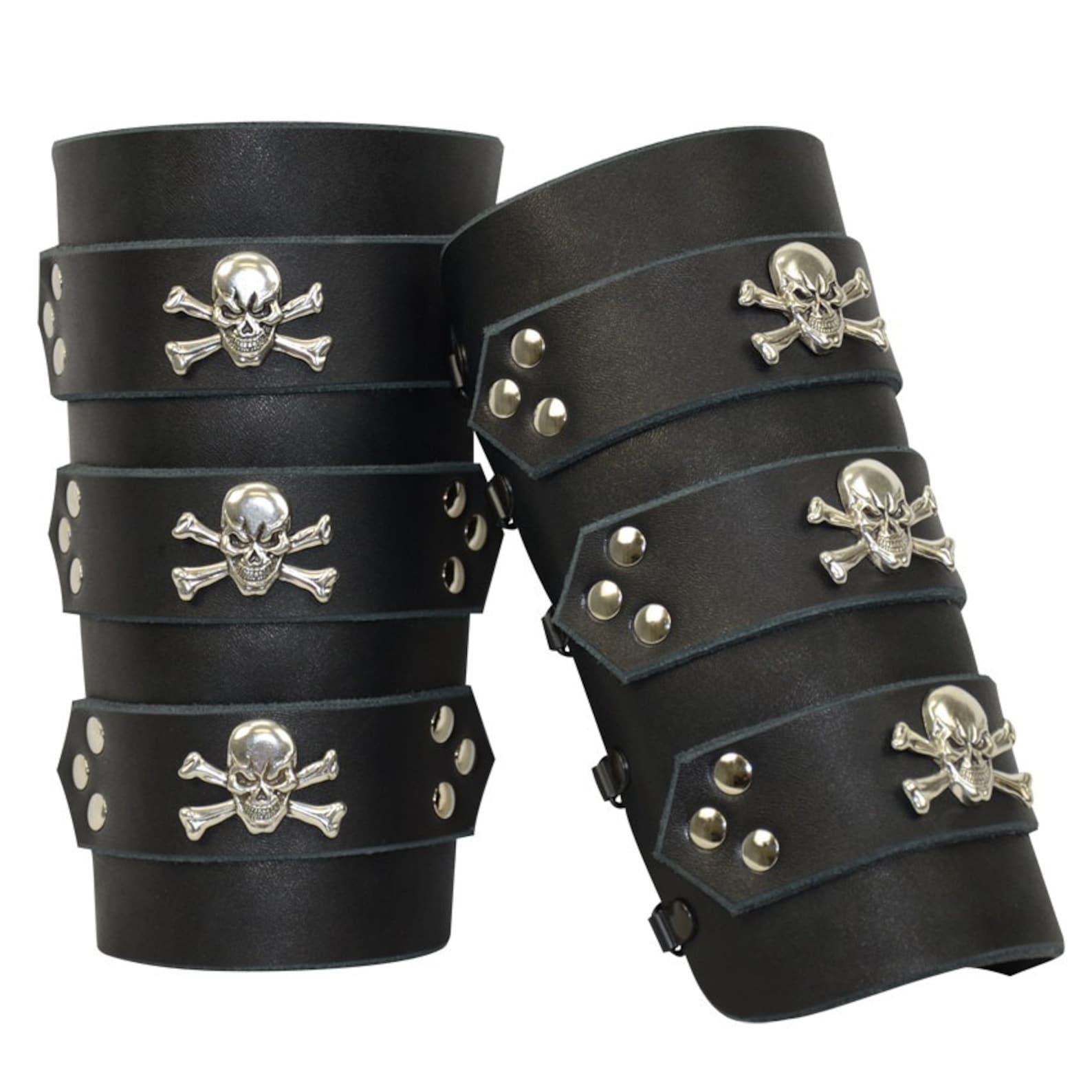 Jolly Roger Pirate Bracers Skull and Cross Bones Bracers - Etsy