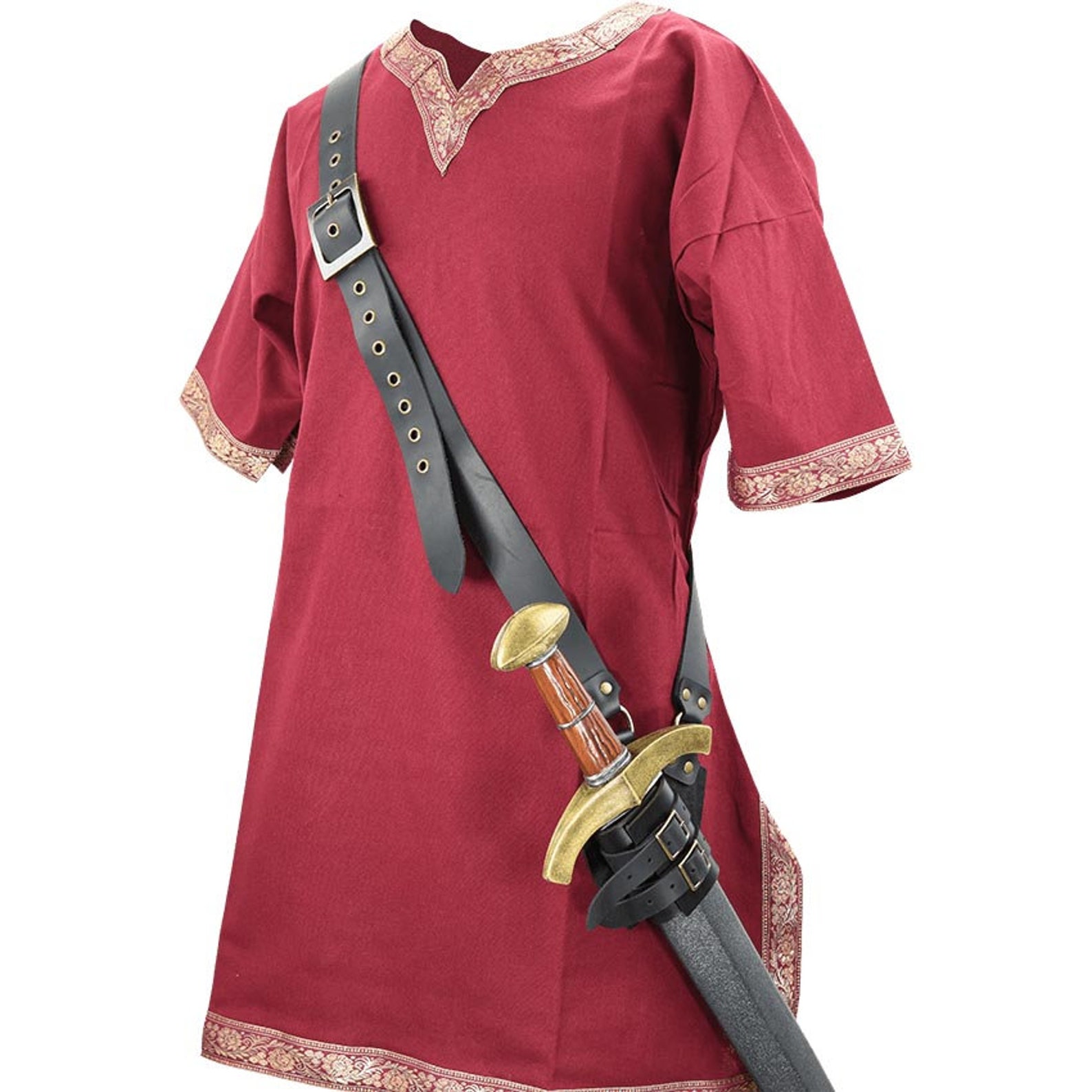 Medieval Leather Baldric LARP Baldric DK2040 - Etsy