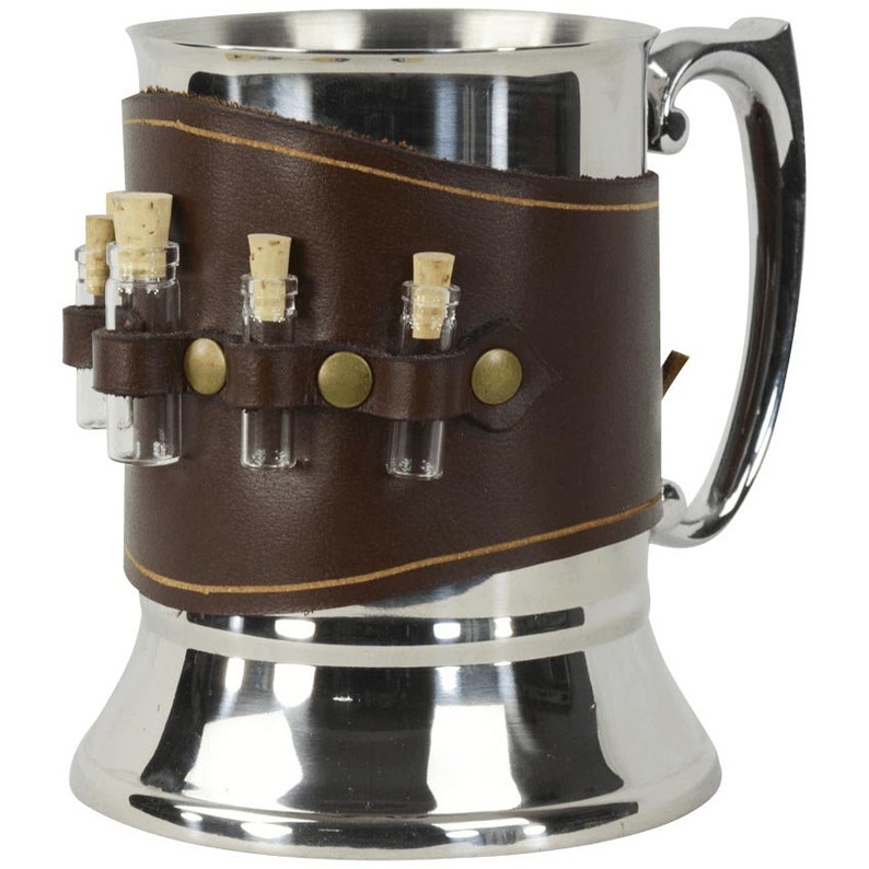 Alchemist Tankard With Leather Wrap Medieval Tankard With - Etsy