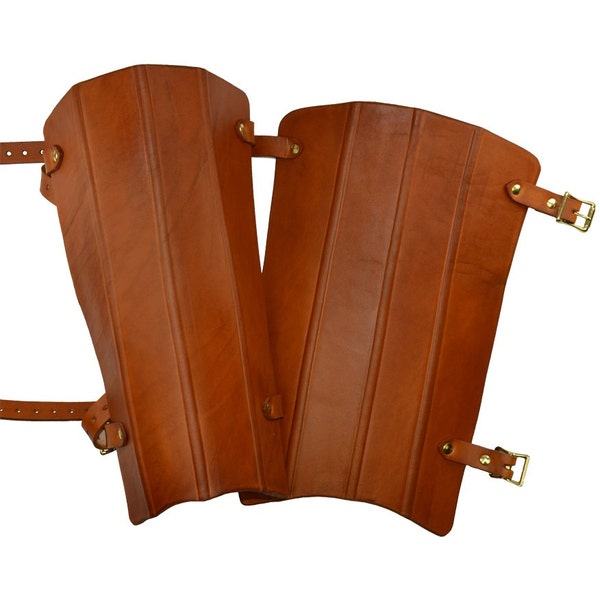Leather Greaves - Etsy